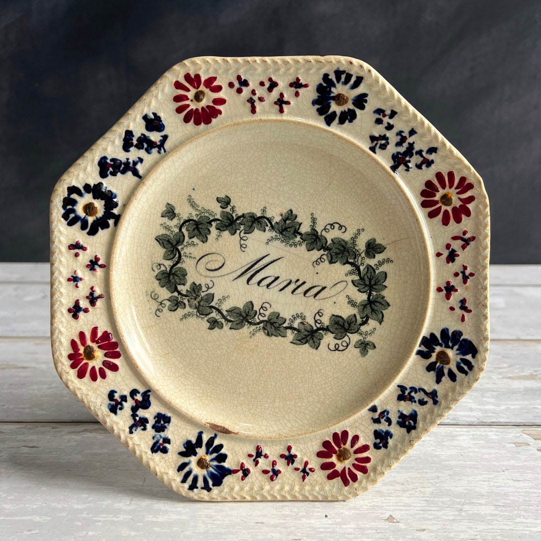 RARE 19th Century MARIA Plate Childs Nursery Ware Staffordshire C 1830 ...