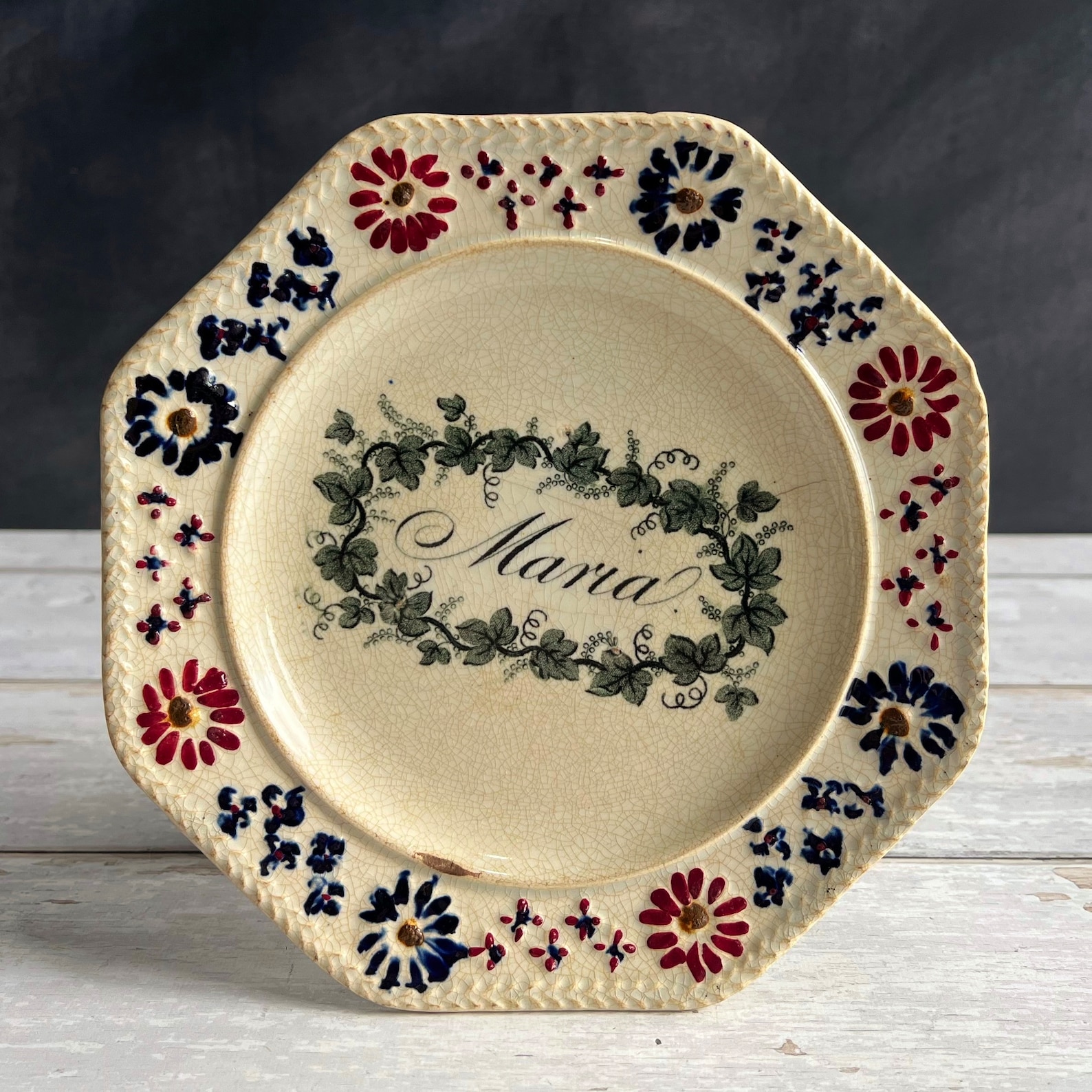 RARE 19th Century MARIA Plate Childs Nursery Ware Staffordshire C 1830 ...