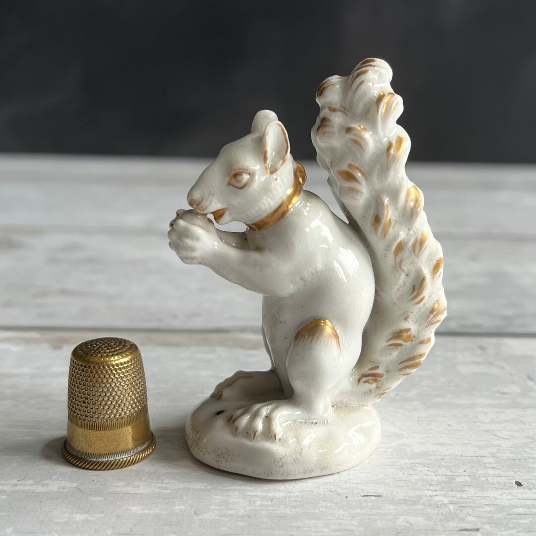 RARE 19th Century Antique Derby White Porcelain Squirrel Figure C 1810 ...