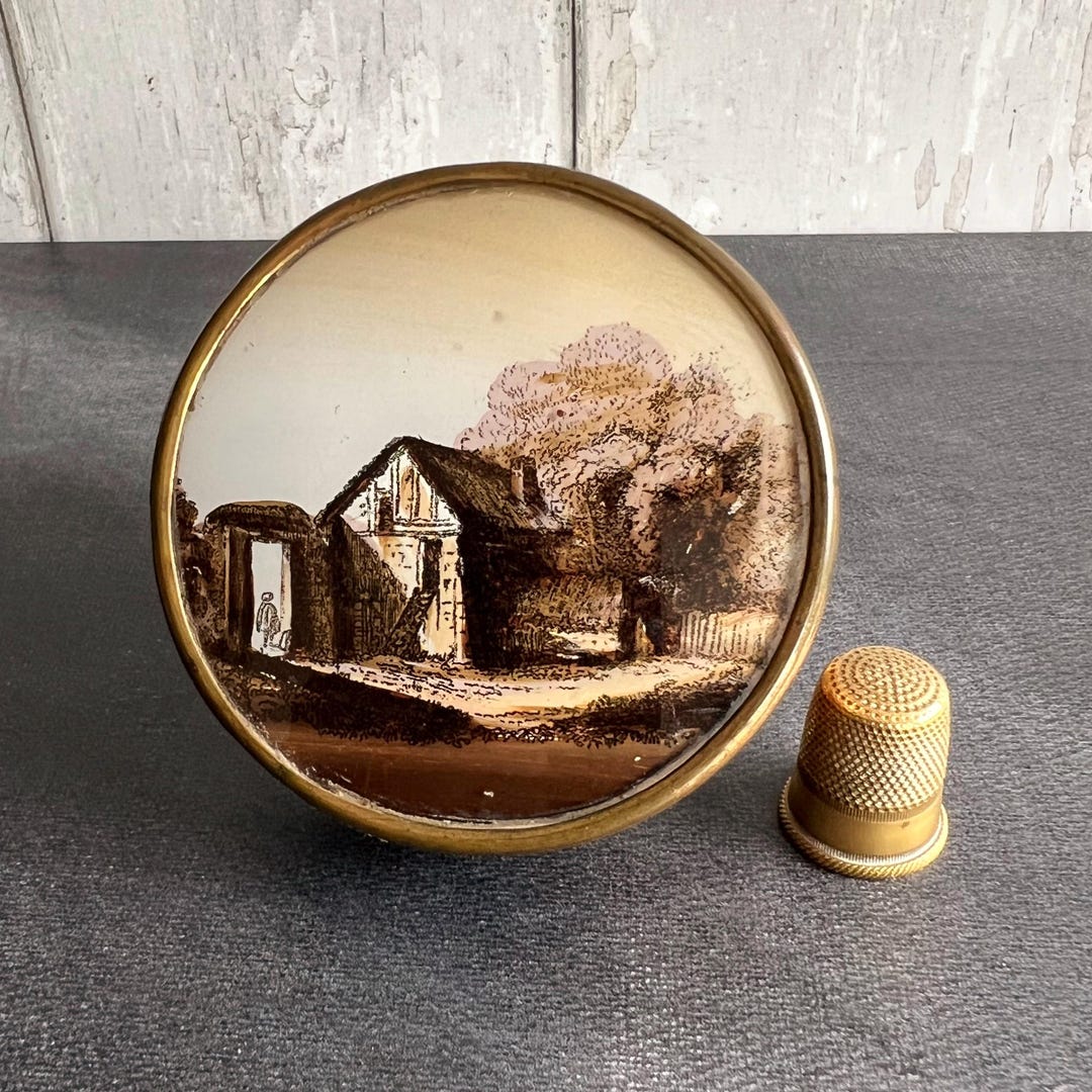 Antique French Bonbon Box Candy Box Circa 1830 Georgian Sepia Tones - Etsy