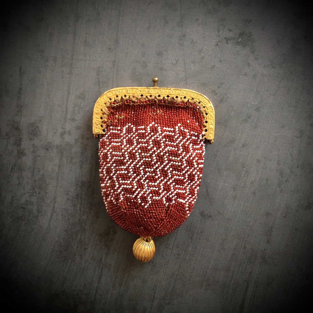Regency Miniature Coin Purse, Circa 1820 Beaded, Large Doll Size - Etsy