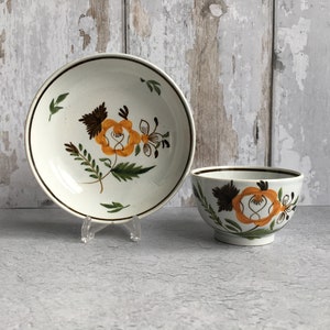 18th Century Pratt Ware Childs Toy Tea Bowl and Saucer Pearlware ...