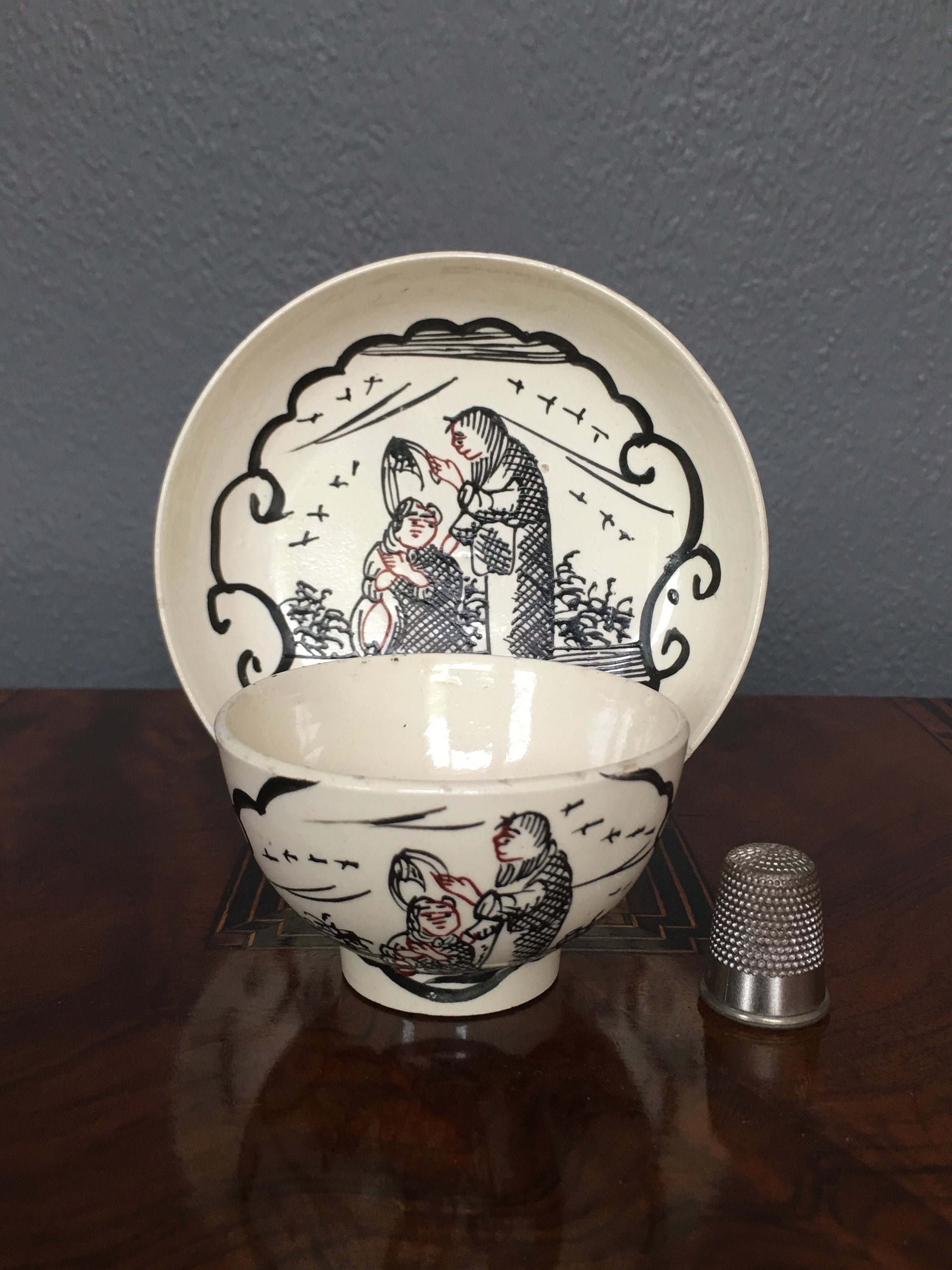18th Century Creamware Toy Tea Bowl and Saucer Circa 1780 - Etsy
