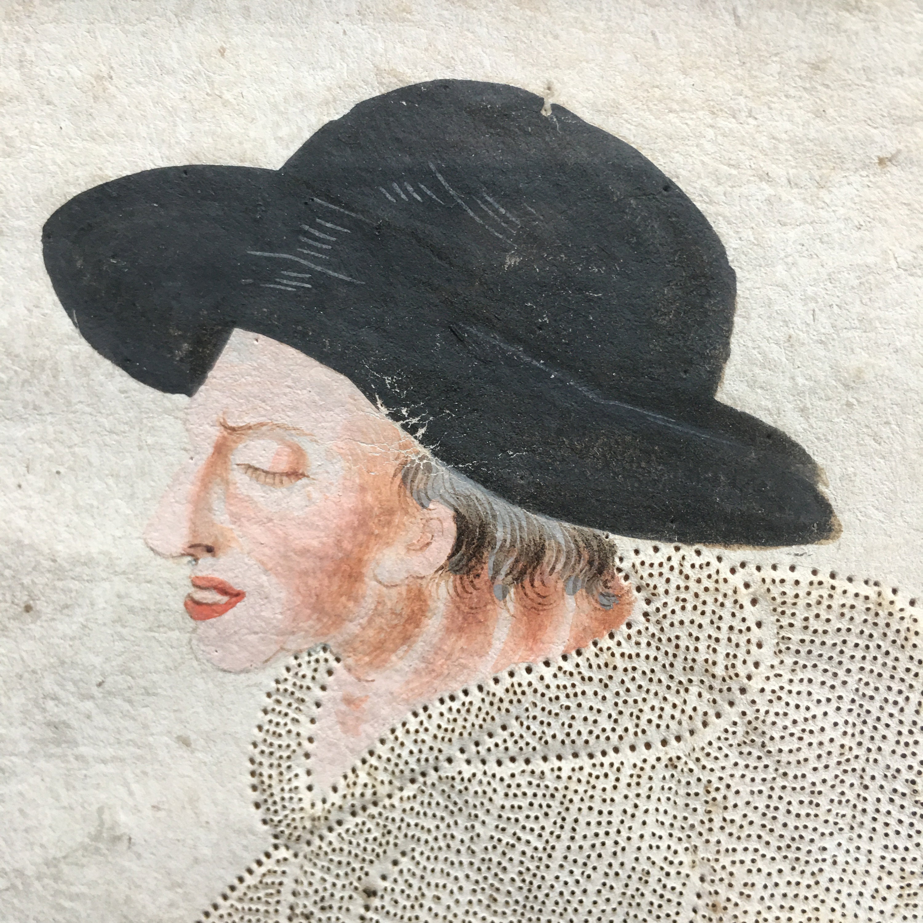 18th Century Pin Prick Picture Watercolour Painting Pilgrims - Etsy