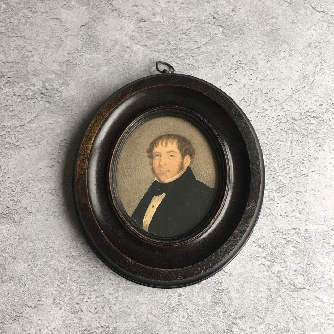 Antique Painting Portrait Miniature of John Issitt Circa 1840 ...