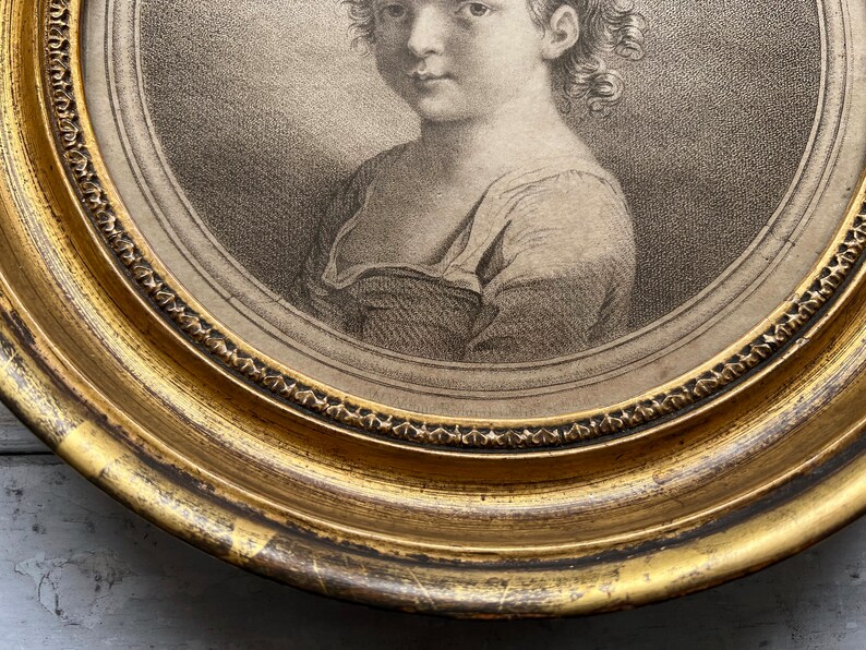 RARE 18th Century Large Circular Stipple Engraving Infancy by - Etsy