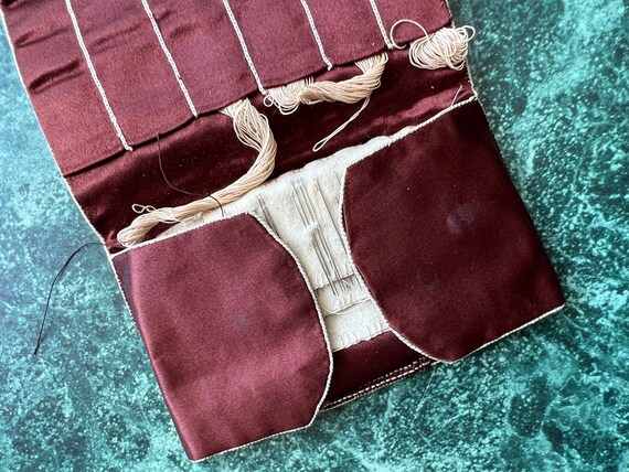 Georgian Sewing Etui Roll Up Hussif Museum Worthy Sat… - Gem