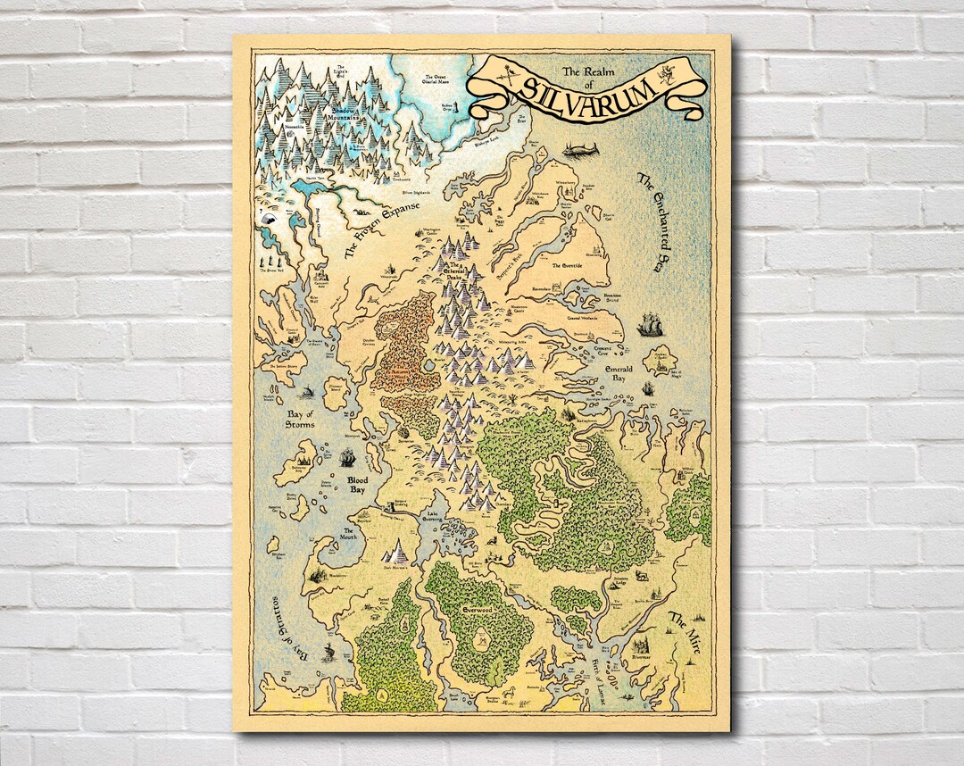 Fantasy Map Weird Whimsical Monsters Art Print Gallery - Etsy