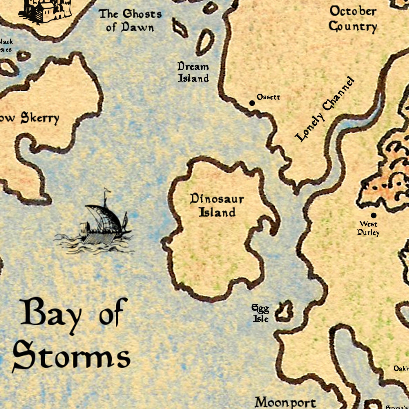 Fantasy Map Weird Whimsical Monsters Art Print Gallery - Etsy