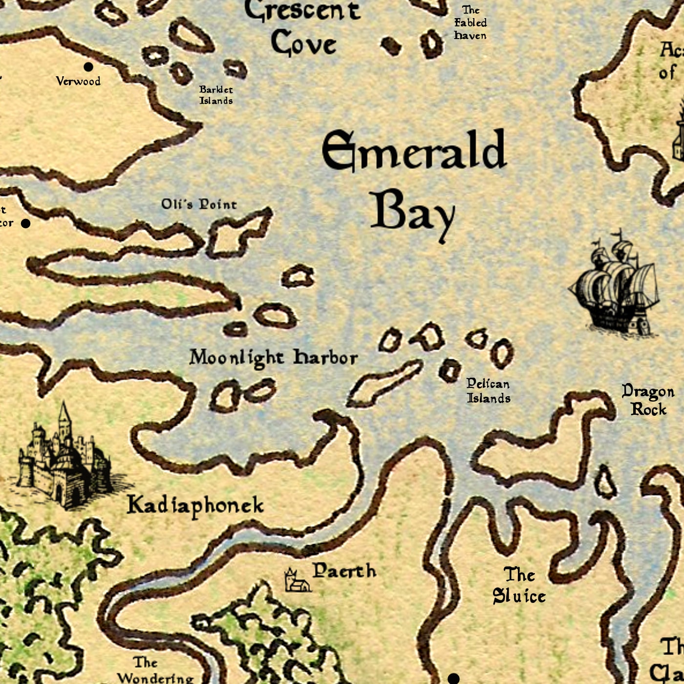 Fantasy Map Weird Whimsical Monsters Art Print Gallery - Etsy