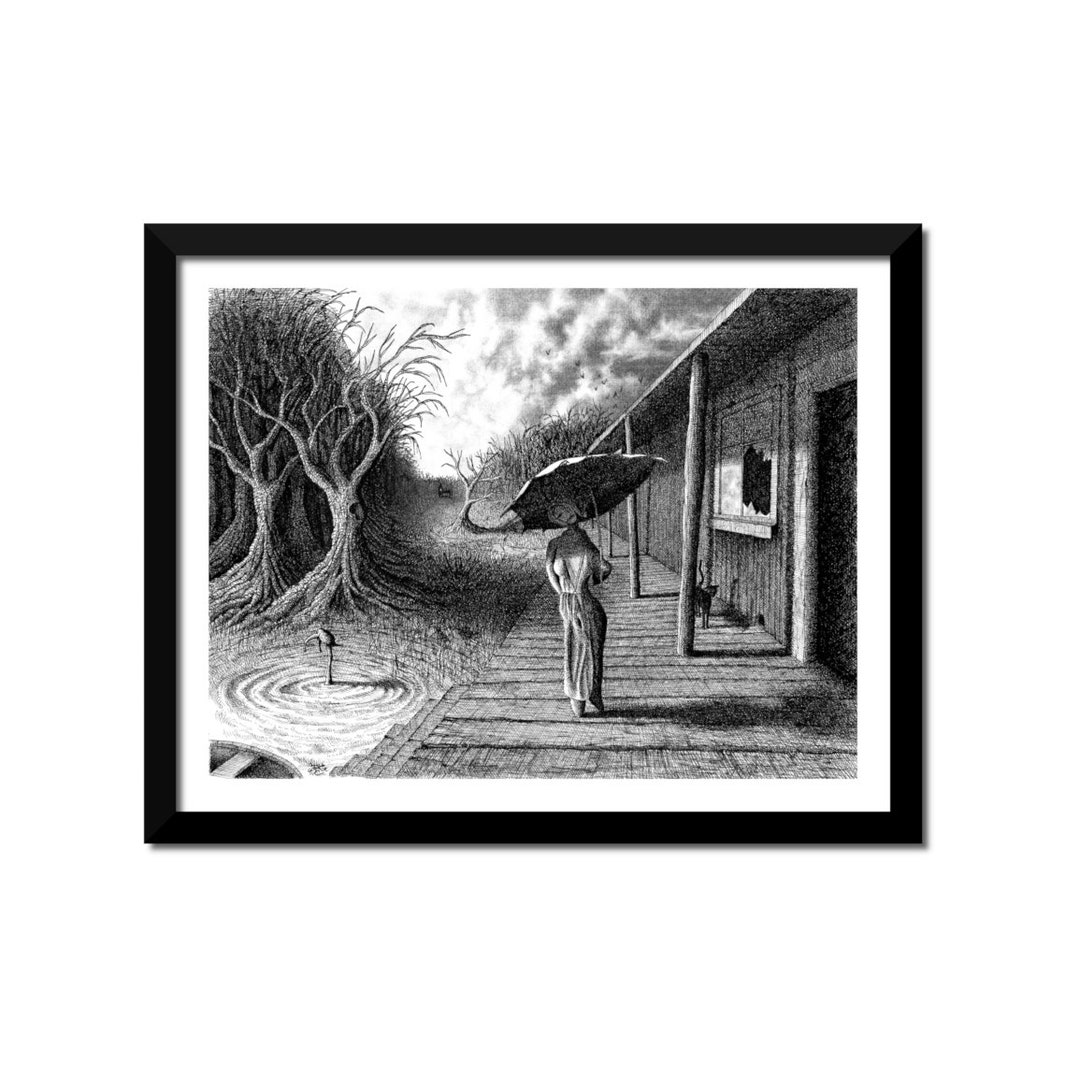 She Was Swathed in Sorrow Gothic Art, Dark Art, Art Print, Sad Art ...