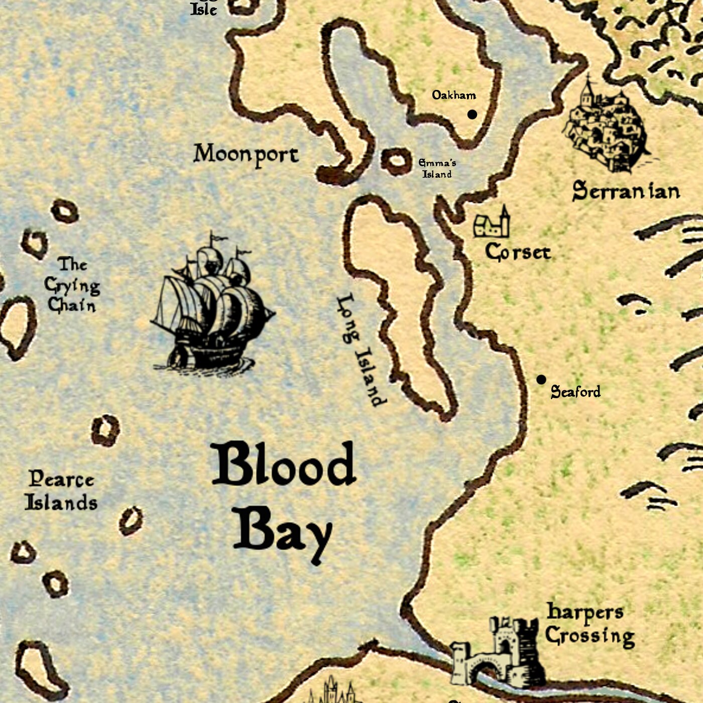 Fantasy Map Weird Whimsical Monsters Art Print Gallery - Etsy