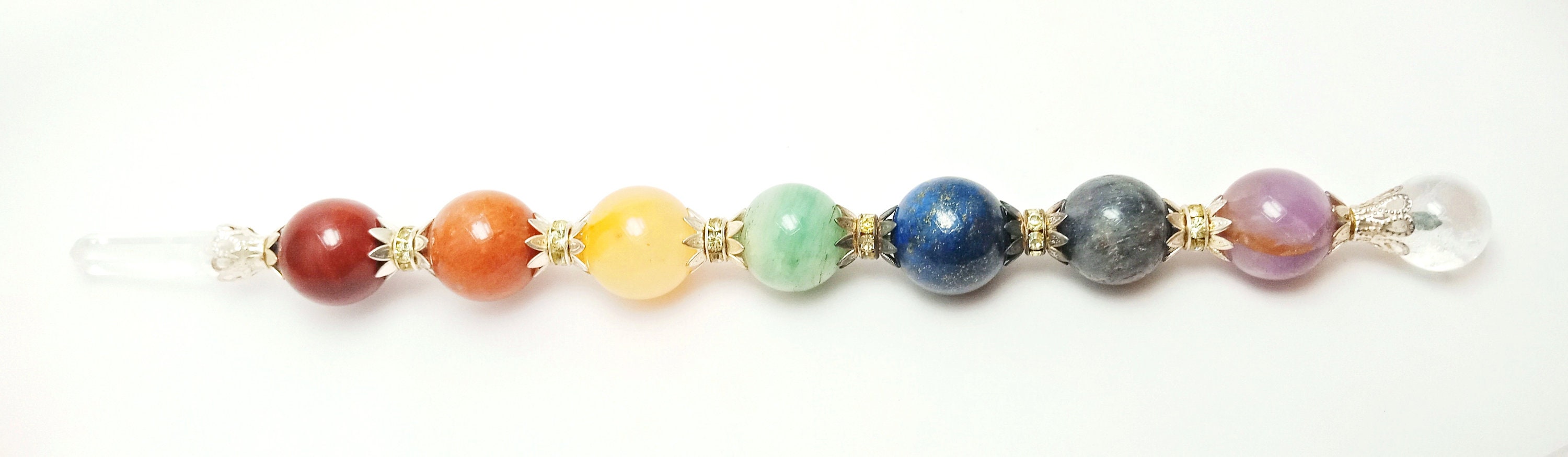 Healing CrystalChakra Stone wandSphere wandSpiritual wands | Etsy