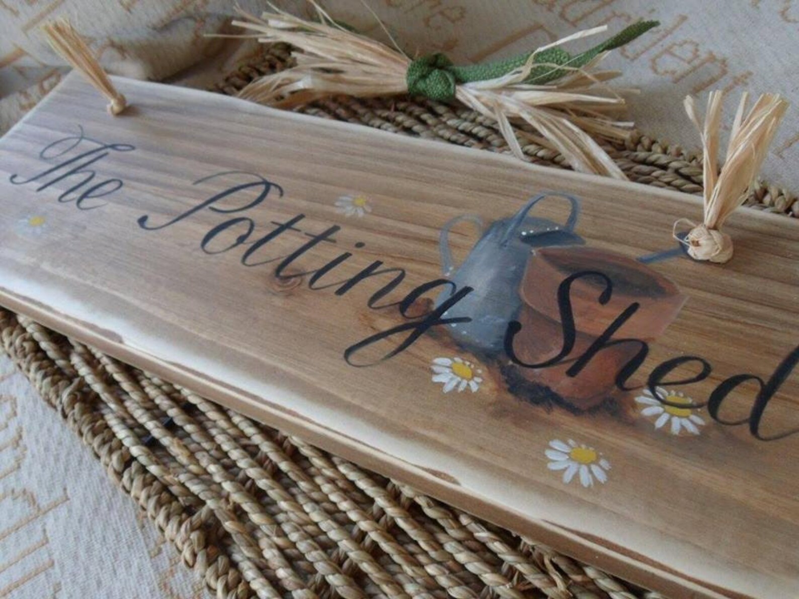 The Potting Shed Sign Custom Hand Illustrated Wood Signs for - Etsy