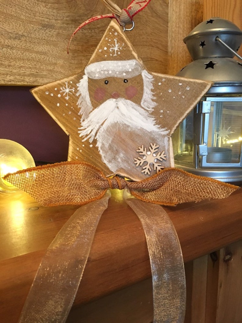 Saint Nicholas Primitive Christmas Star Decorations. - Etsy