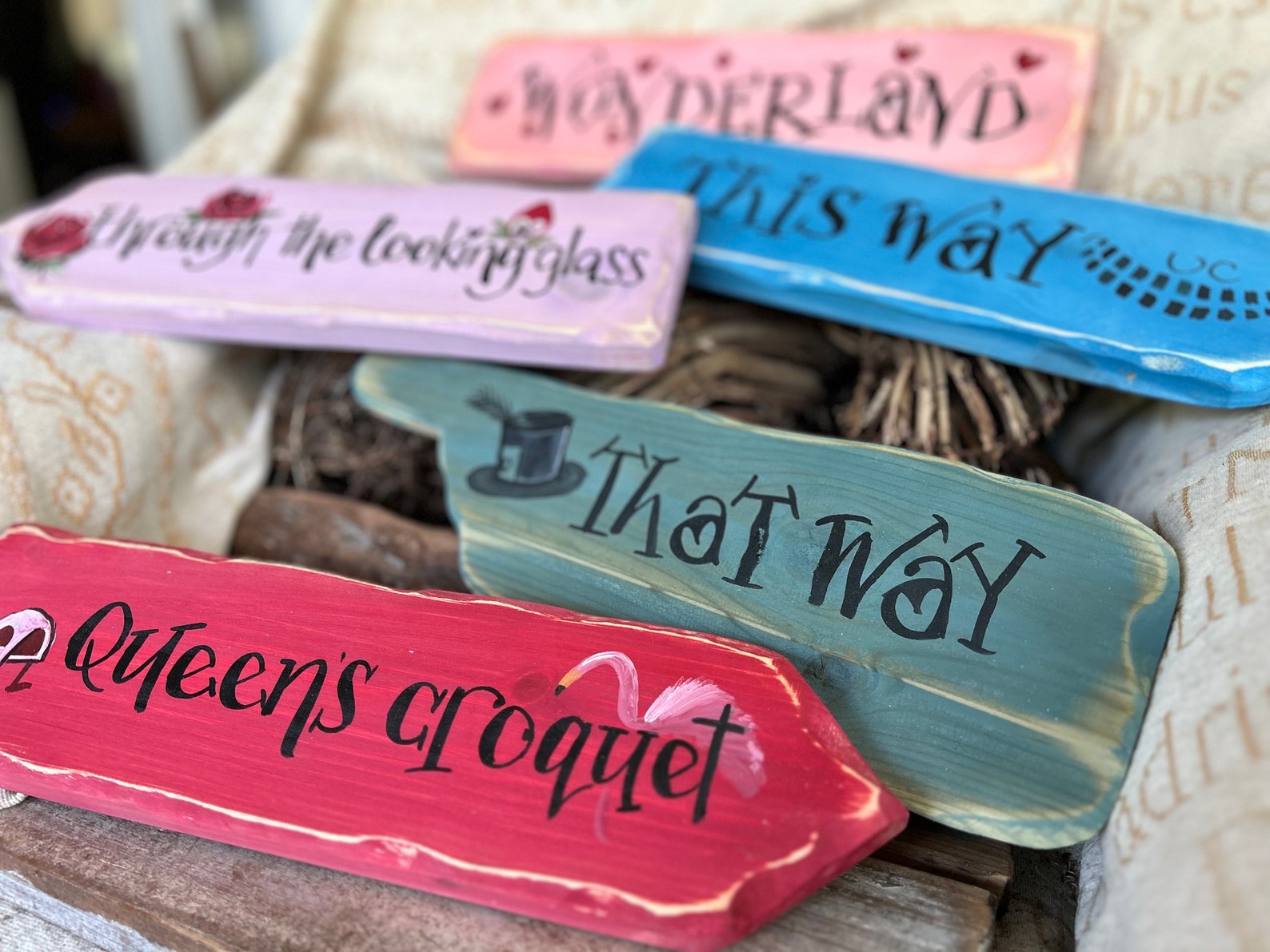 This Way That Way Not This Way Wonderland Fairytale Storybook Signpost ...