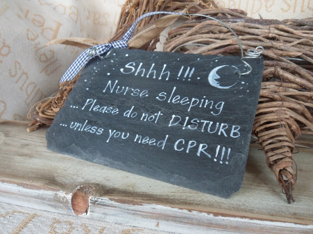 Nurse Sleeping Do Not Disturb Sign, Custom Humerous Medical Signs ...