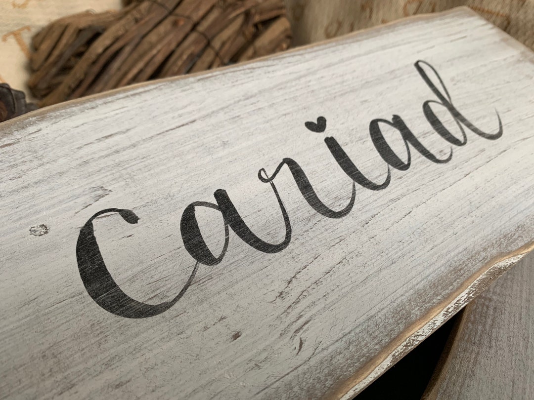 Cariad Welsh Sign, Cwtch Sign, Cartref, Teulu, Custom Welsh Signs ...
