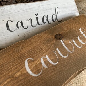Cariad Welsh Sign, Cwtch Sign, Cartref, Teulu, Custom Welsh Signs ...