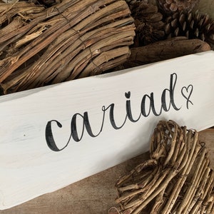 Cariad Welsh Sign, Cwtch Sign, Cartref, Teulu, Custom Welsh Signs ...