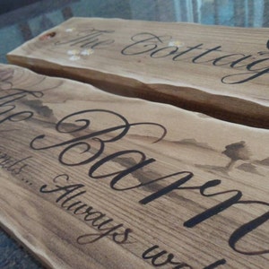 Custom Made Cottage House Name/house Number Wooden Plaques and Signs ...