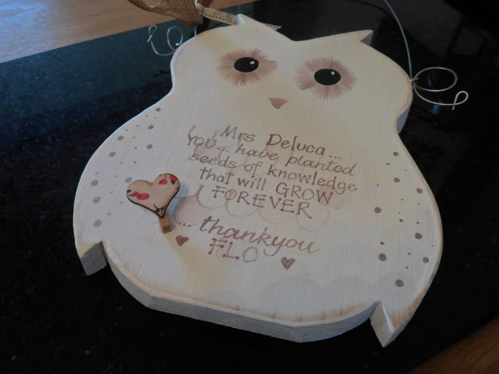 Personalised Teacher Thank You Gifts and Keepsakes. Wise Owl - Etsy UK