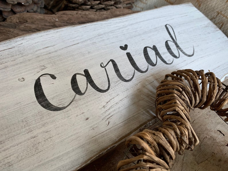 Cariad Welsh Sign, Cwtch Sign, Cartref, Teulu, Custom Welsh Signs ...