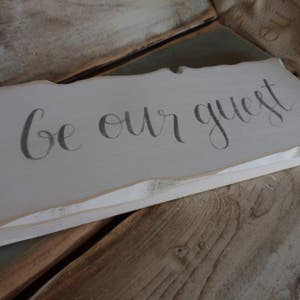 Be Our Guest Sign, Rustic Fairytale Wedding Signpost Sign, Please Sign ...