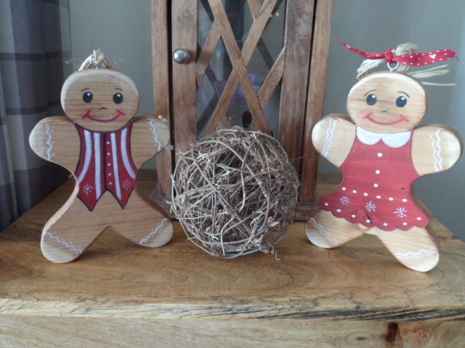 Wood Gingerbread Man Tree / Mantel Decoration My First - Etsy UK