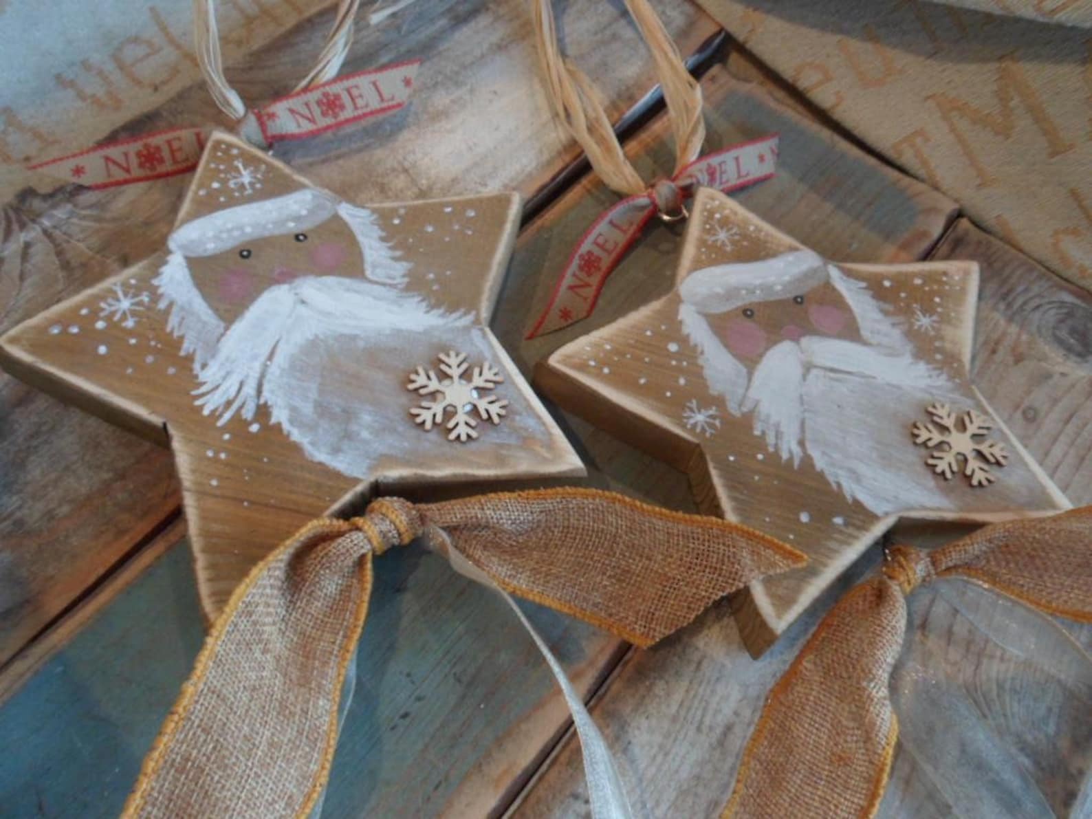 Saint Nicholas Primitive Christmas Star Decorations. - Etsy