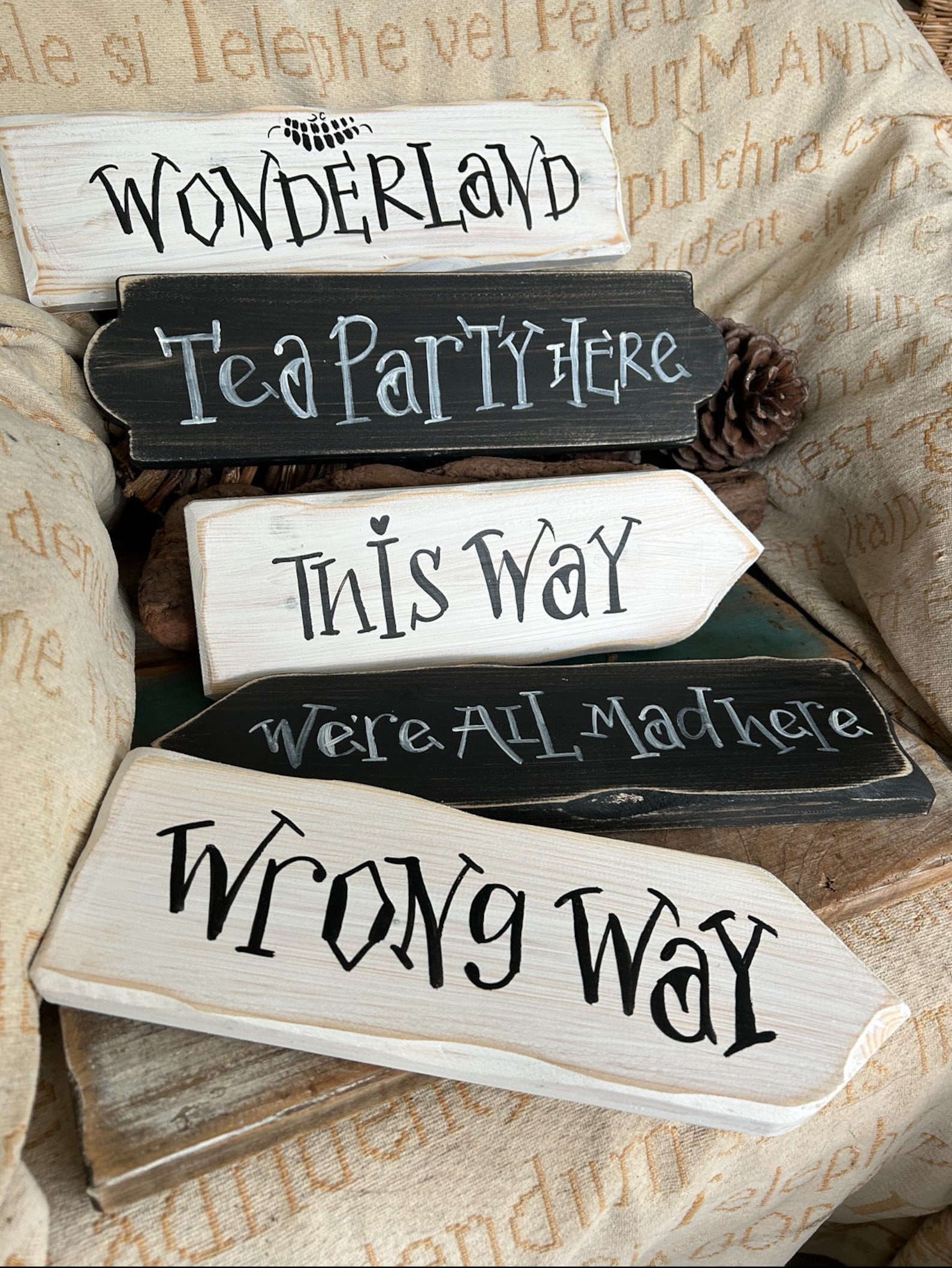 This Way That Way Not This Way Wonderland Fairytale Storybook Signpost ...
