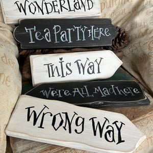 This Way That Way Not This Way Wonderland Fairytale Storybook Signpost ...