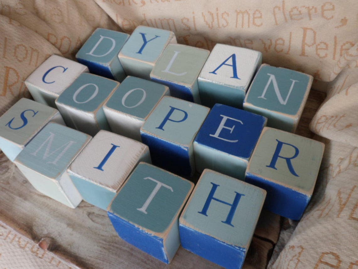 Baby Name Blocks.nursery Decor for Newborn or Christening Gifts Mr and ...