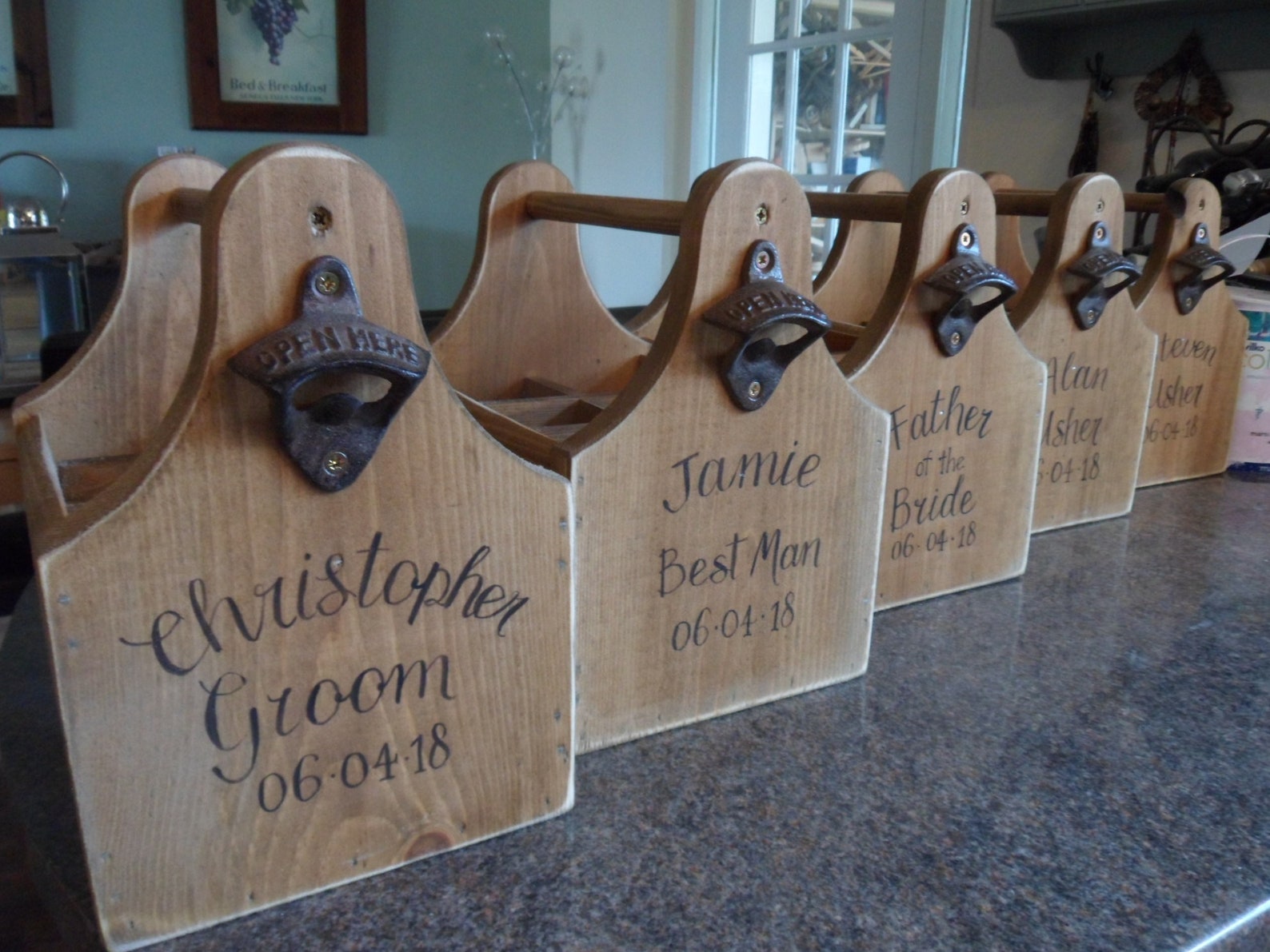 Custom Set Wooden Beer Caddies /tote Carriers Six Pack - Etsy UK