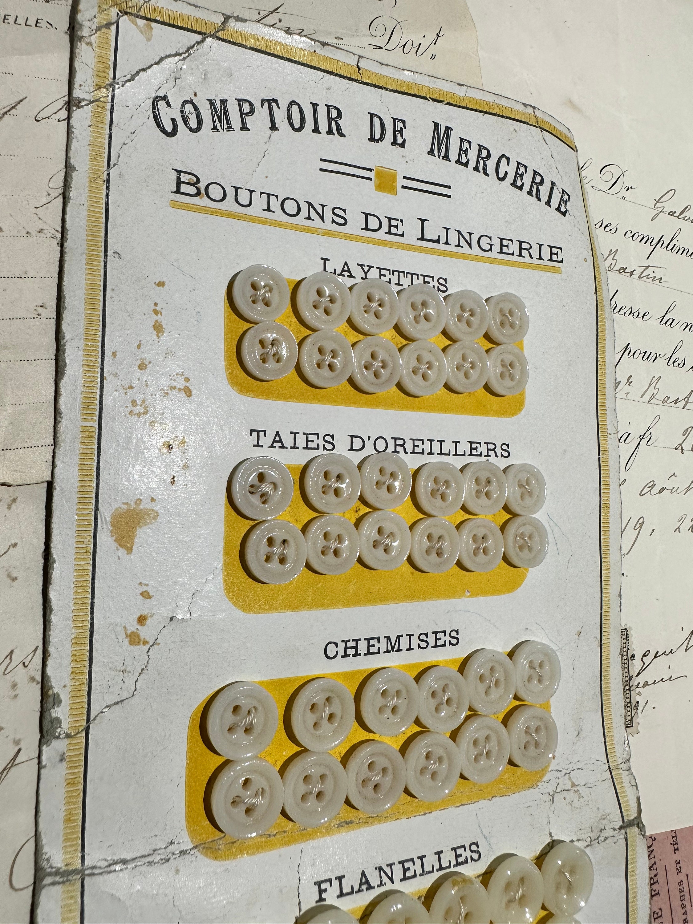 1910 Antique French Lingerie Glass Milk Buttons on Card - Etsy