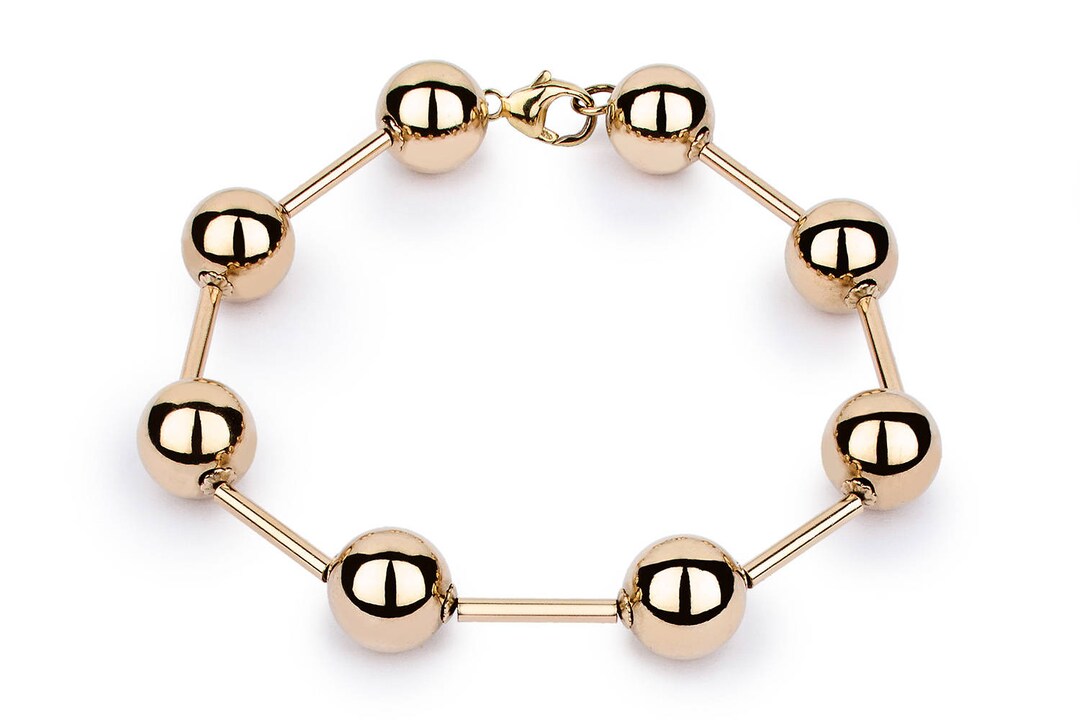 Modern Ball Bracelet STYLE H'ROINE 10 Mm Gold - Etsy