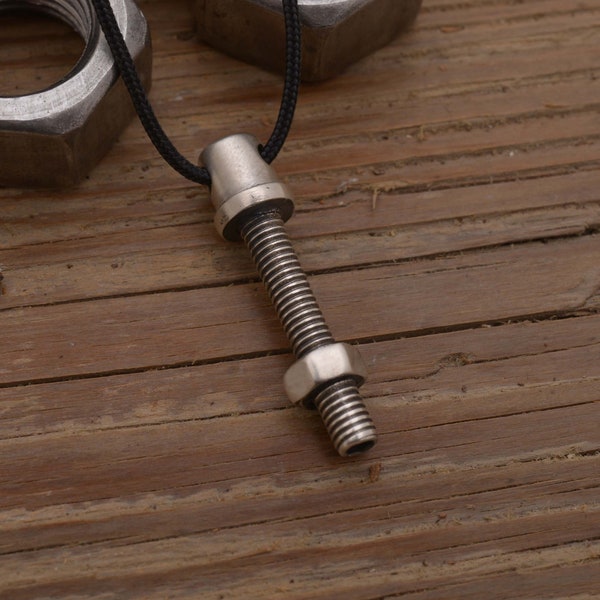 Bolt Screw Necklace - Etsy