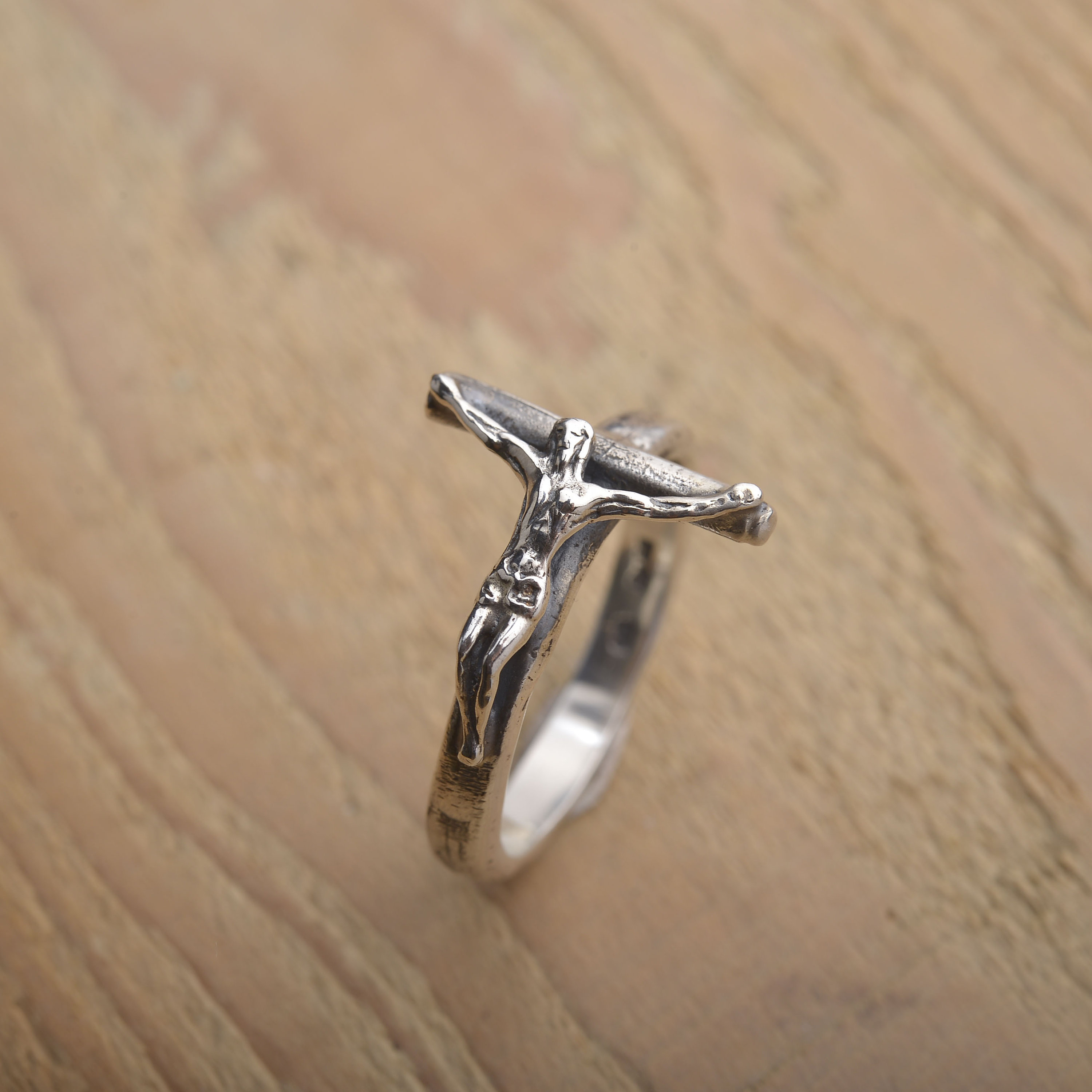 Sterling Silver Crucifix Ring for Men Women, Jewelry for Christians ...