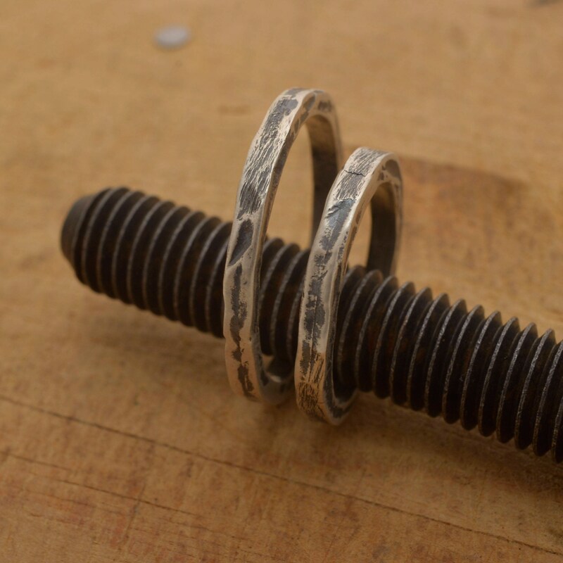 Rustic Wedding Ring - Etsy