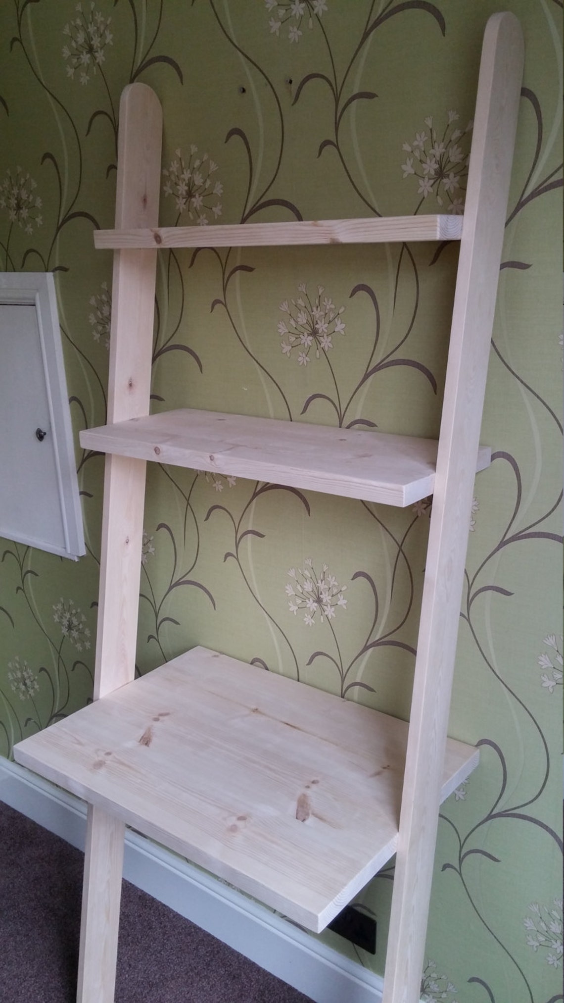 Lean to Desk Handmade Wooden Ladder Desk | Etsy