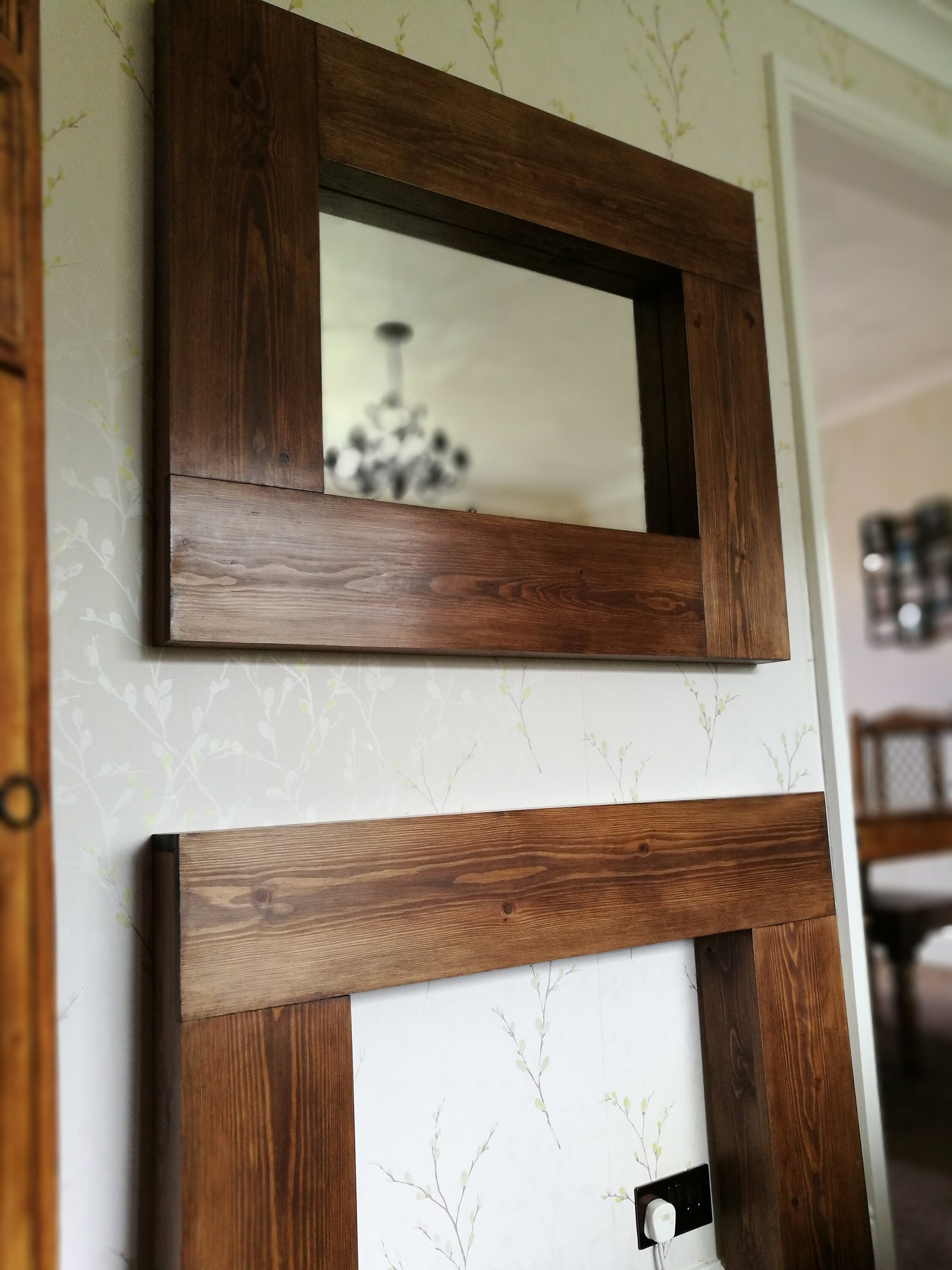 Square Box Style Mirror - Etsy UK