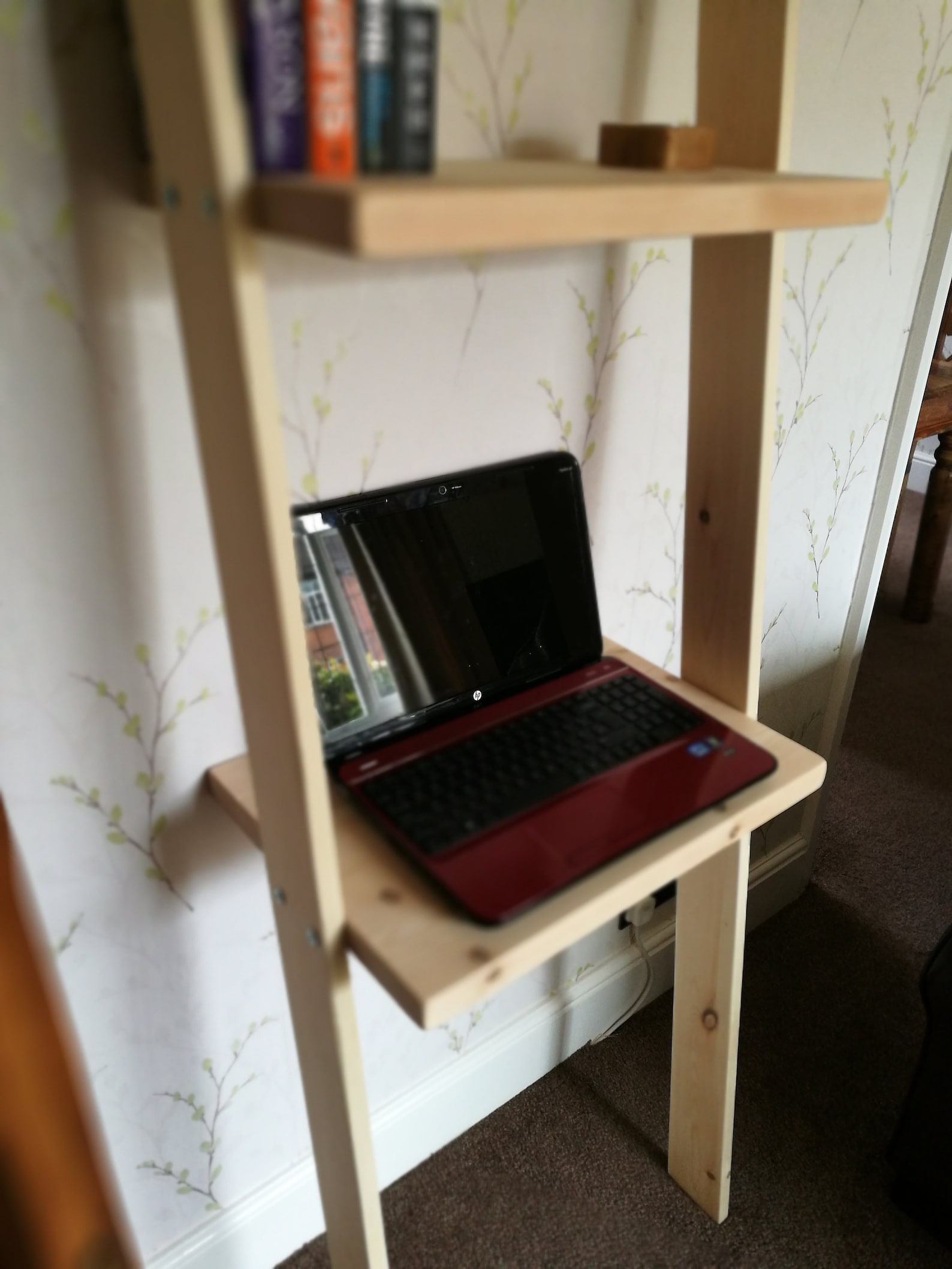 Lean to Desk Handmade Wooden Ladder Desk - Etsy