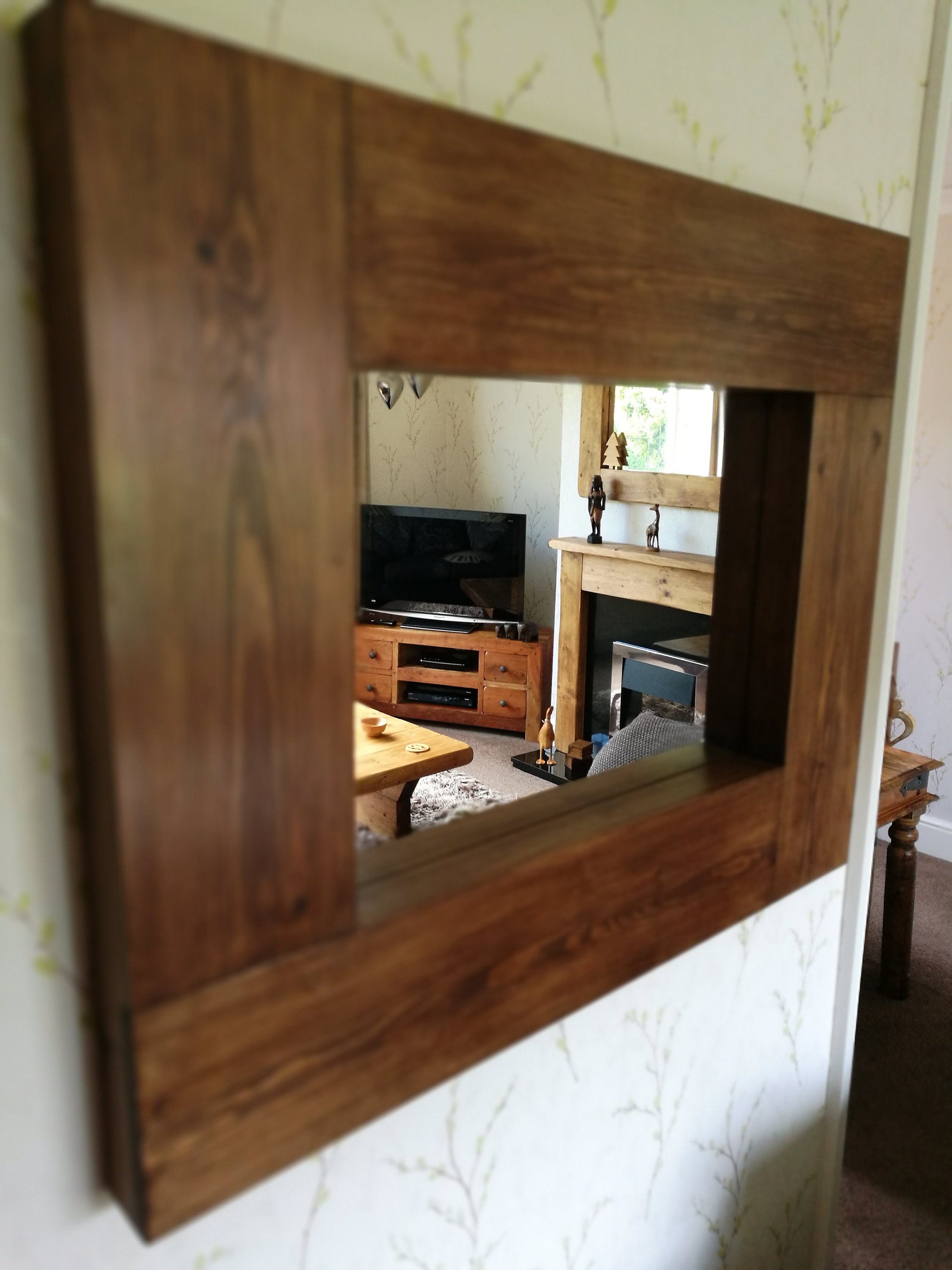 Square Box Style Mirror - Etsy UK