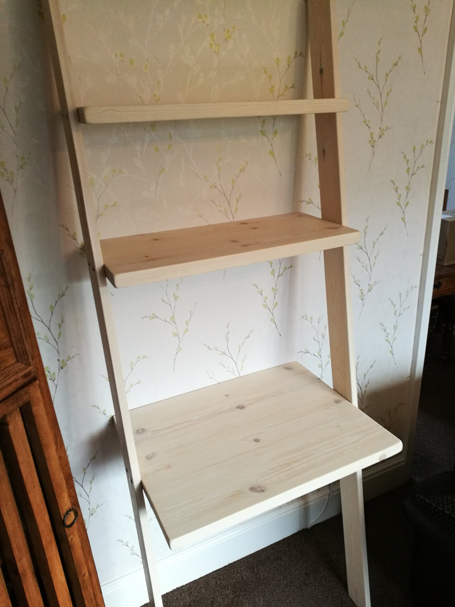 Lean to Desk Handmade Wooden Ladder Desk - Etsy