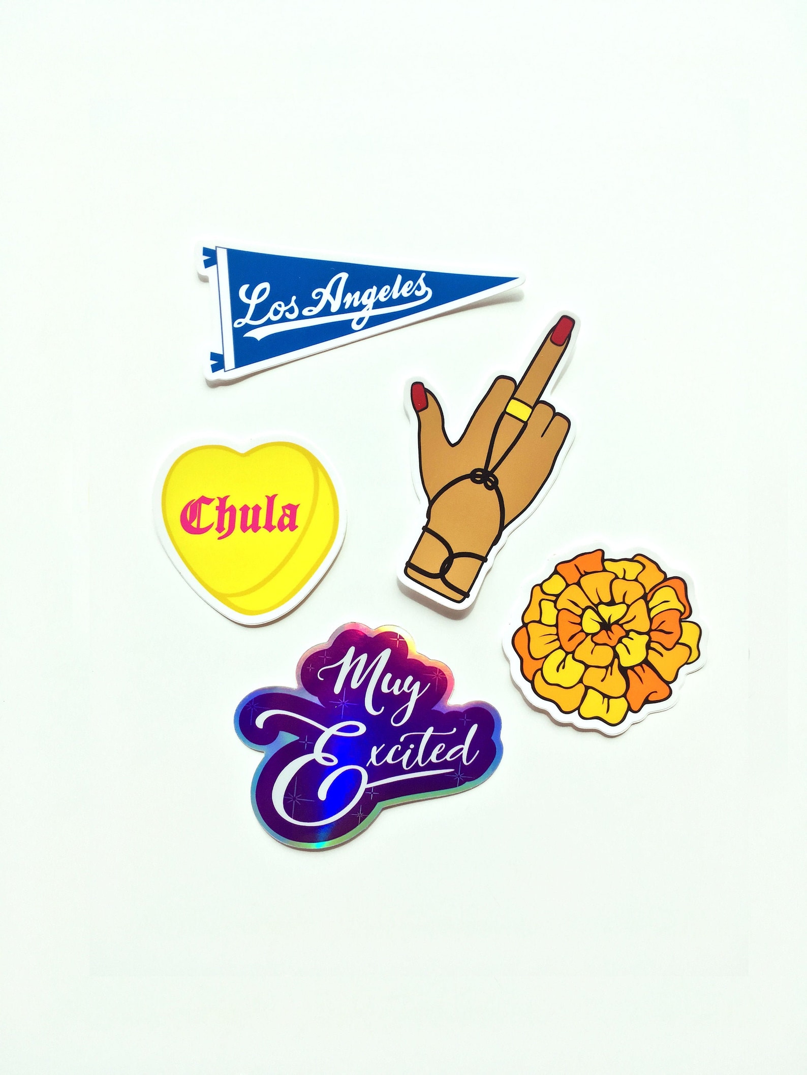 Vinyl Sticker 5 PACK Chula Los Angeles Marigold Muy - Etsy