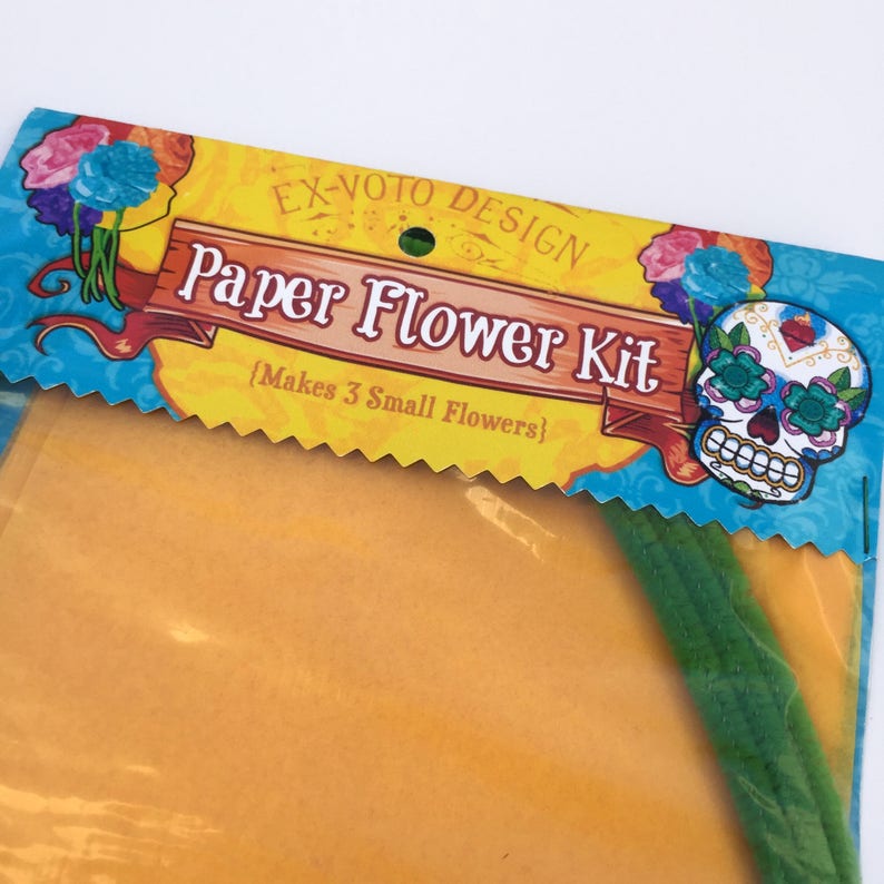 PAPER FLOWER Kit small Tissue Paper Flowers DIY Kids Kit - Etsy