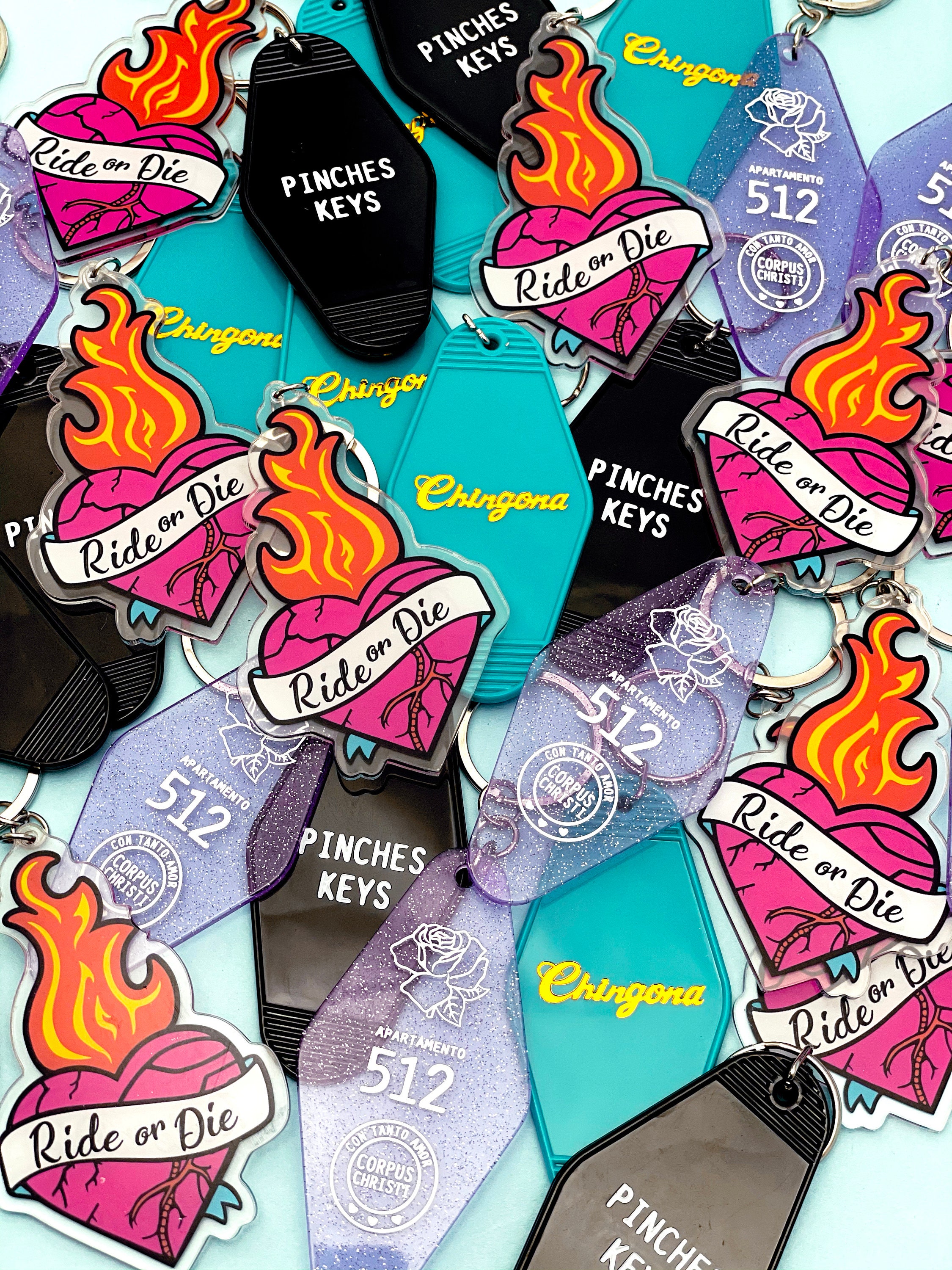 RIDE OR DIE Acrylic Keychain | Etsy