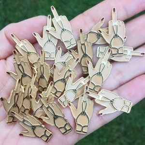 CHOLA HAND, Latina AF, Middle Finger Pin - Etsy