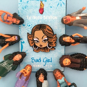 SUPER SAD GIRL, Chola, Homegirl, Cute Enamel Pin Set - Etsy