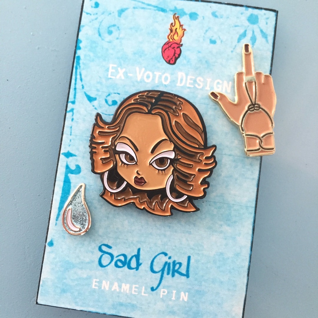 SUPER SAD GIRL, Homegirl, Enamel Pin Set - Etsy